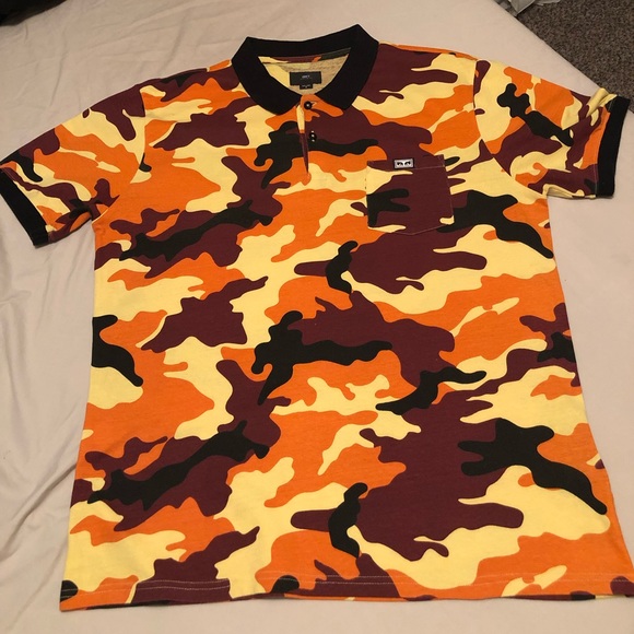 Obey | Shirts | Obey Camo Polo | Poshmark